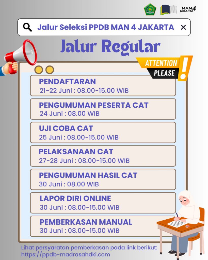CPDB Jalur Reguler 2024 – MAN 4 Jakarta